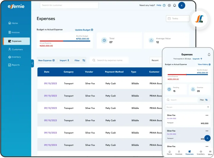 Esemie Expense Management | Control Your Finances